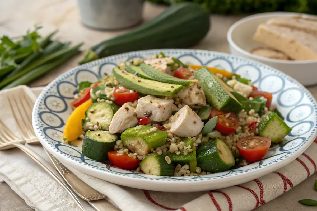 Salada de Abobrinha, Tabule, Quiabo e Frango: Harmonia no Prato | Blog ...