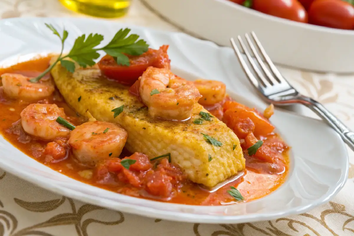 Pescadinha Amarela ao Molho de Camarão | Blog Receita Delicia