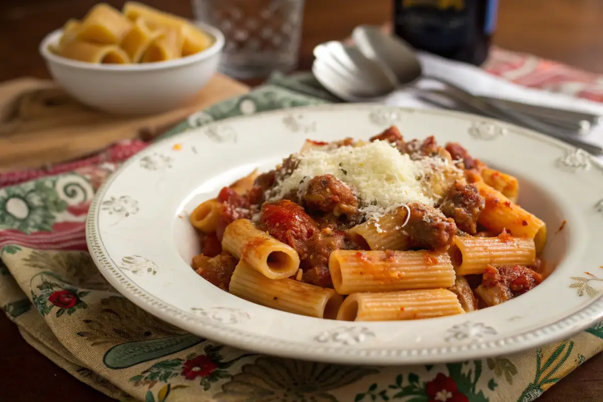 Rigatoni com Ragu de Linguiça: Uma Escolha de Prato Especial | Blog ...