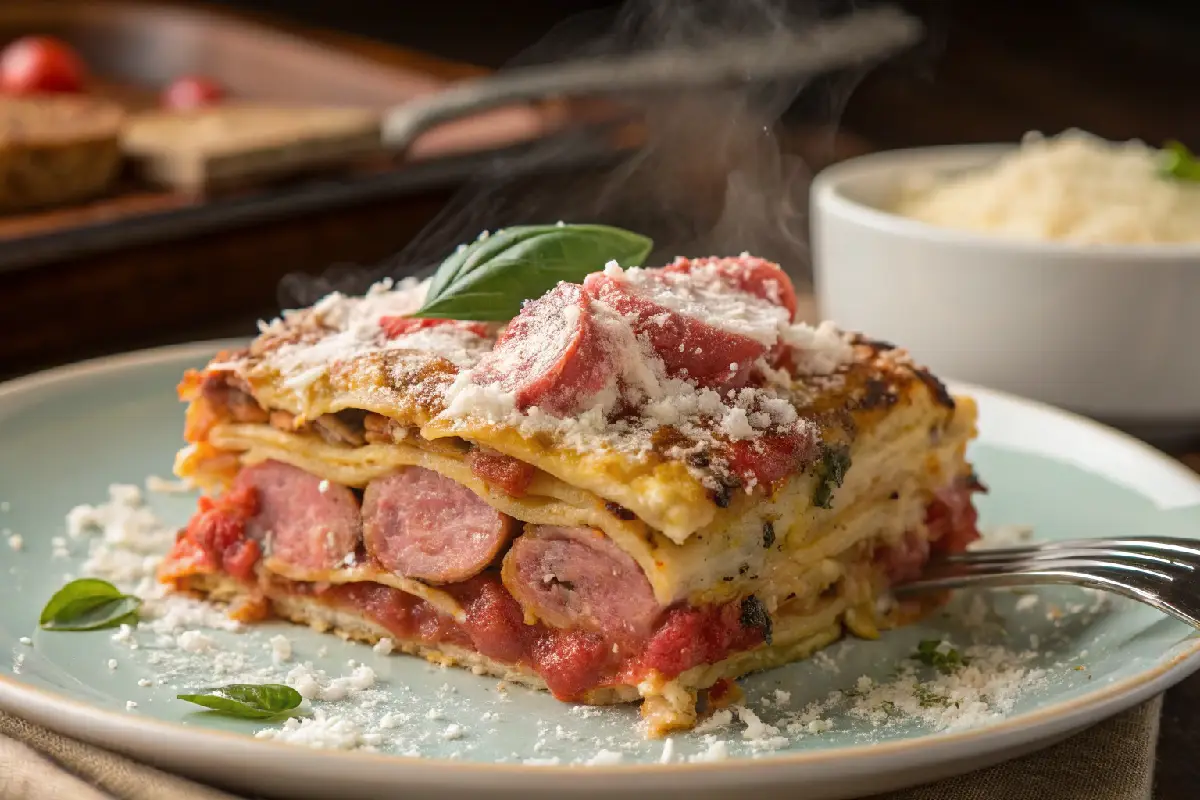 Lasanha de Salsicha e Massa de Pastel: Prática e Muito Brasileira ...